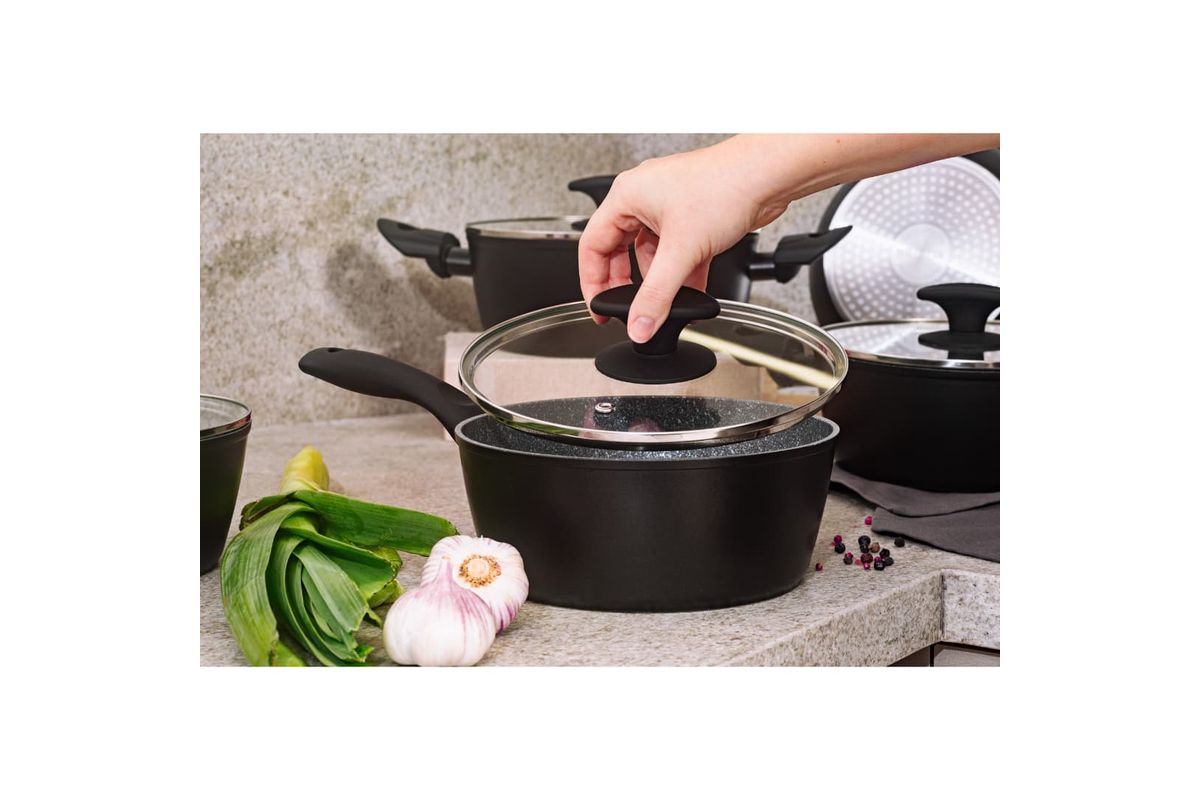 Jogo de Panelas Brinox Antiaderente Ceramic Life 5 Peças Orion com ...